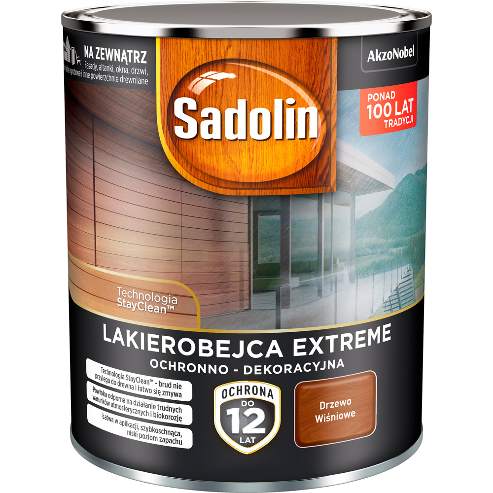 Lakierobejca ochronno- dekoracyjna SADOLIN EXTREME Drzewo Wiśniowe 0,7l ...